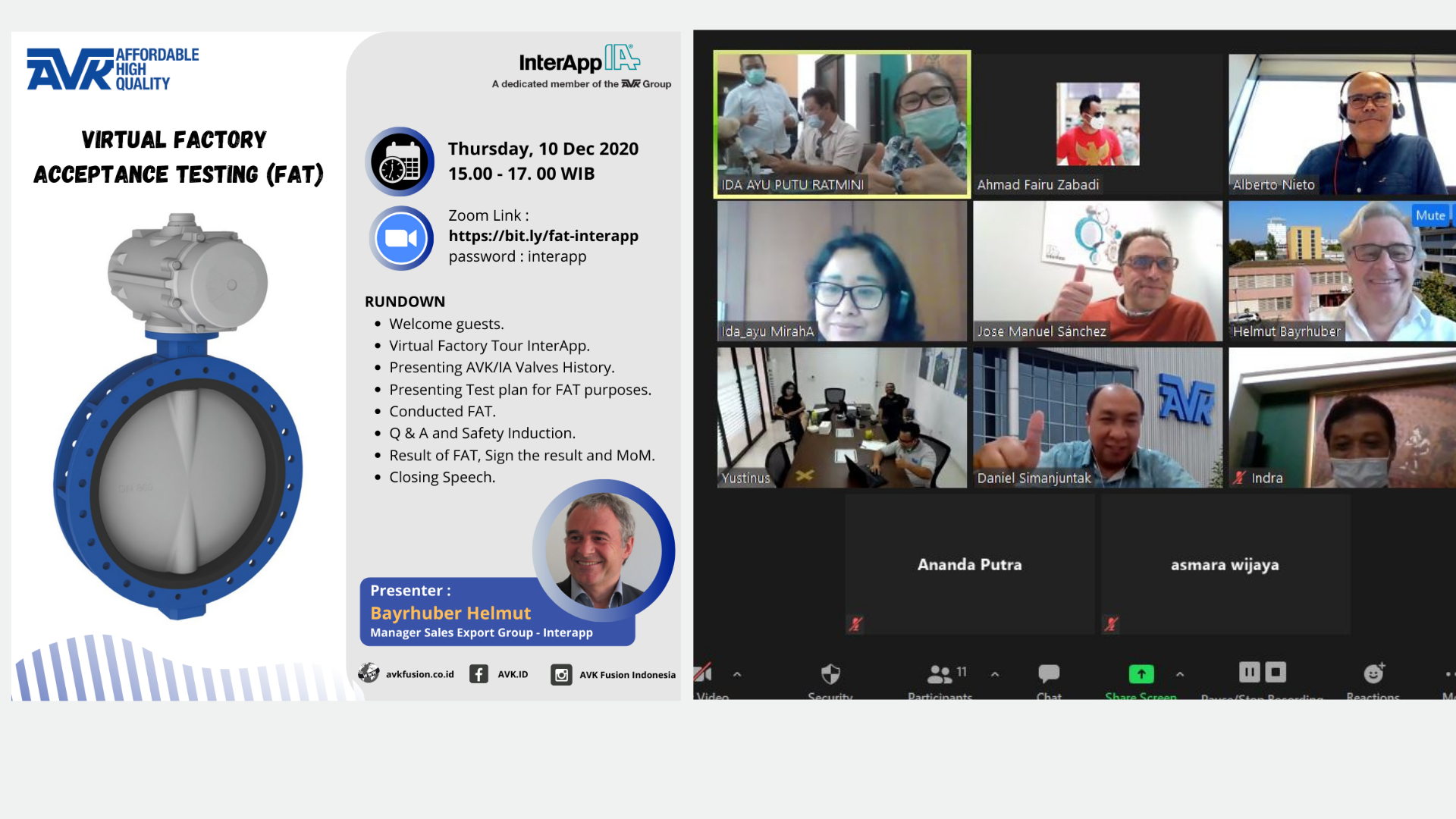 Conducting the first Virtual FAT - AVK Fusion Indonesia